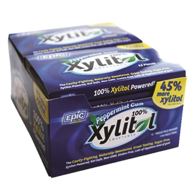 Epic Xylitol Peppermint Gum - 12 x 12 piece - Walmart.com