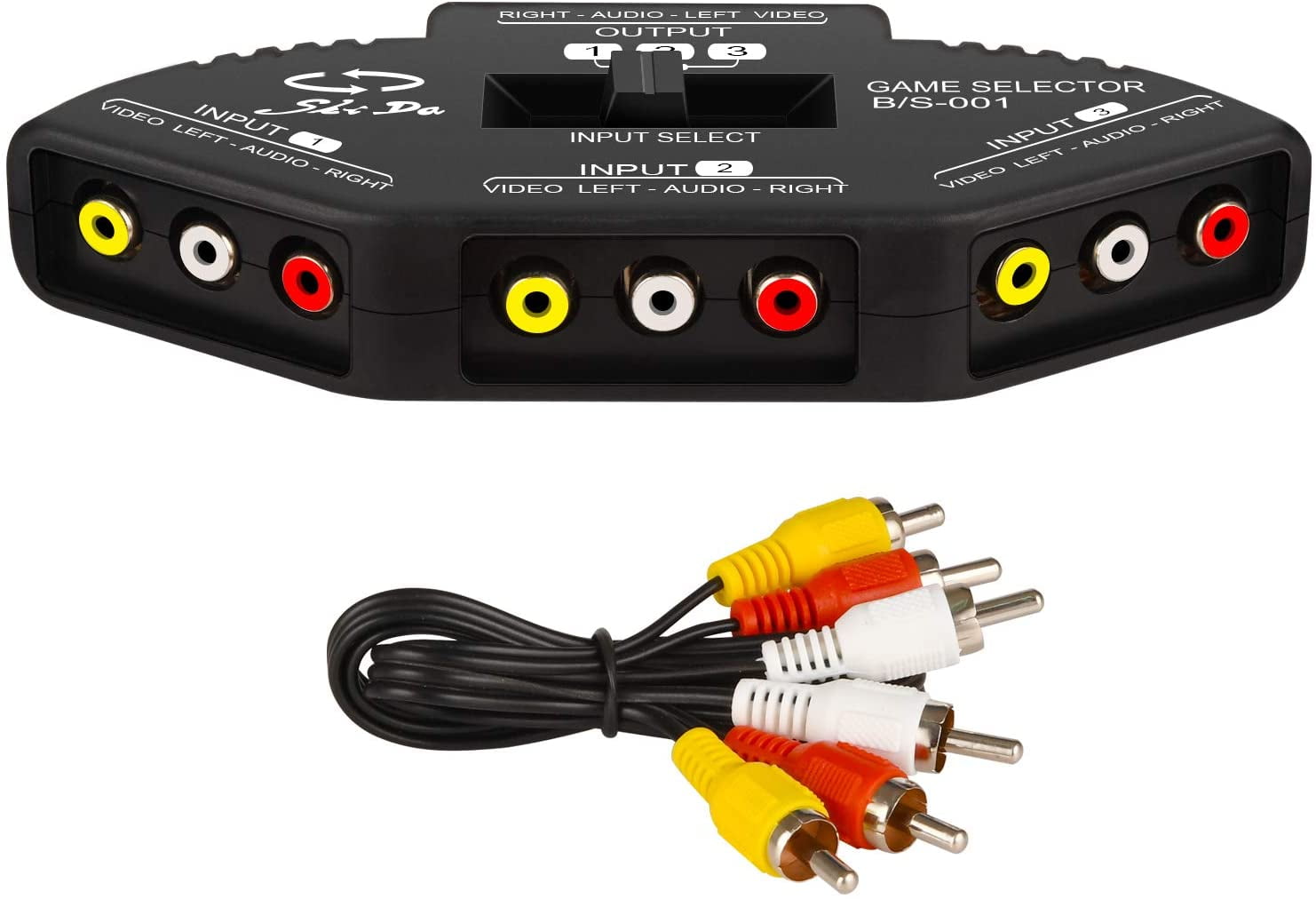 EpicDealz 3-Way AV RCA Switch Selector Box with Composite Output for ...