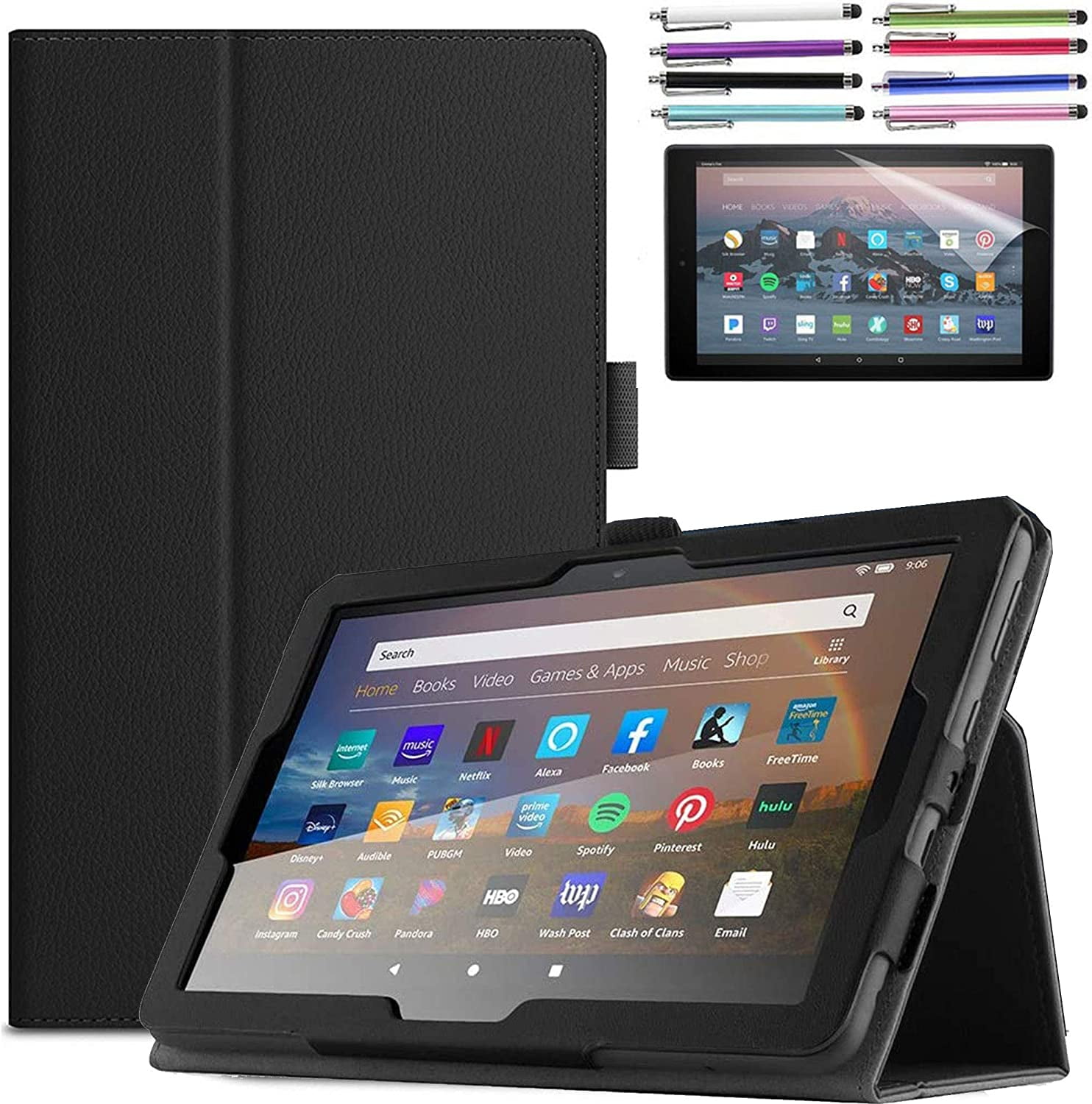 Epicgadget Fire 7 Tablet Case 12th Gen 2022, PU Leather Cover, Wake ...