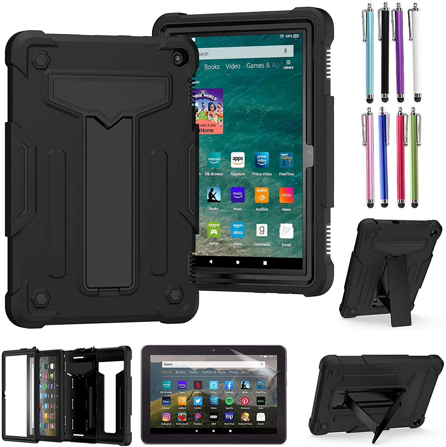 EpicGadget Hybrid Case for Amazon Fire HD 8 / Fire HD 8 Plus (10th ...