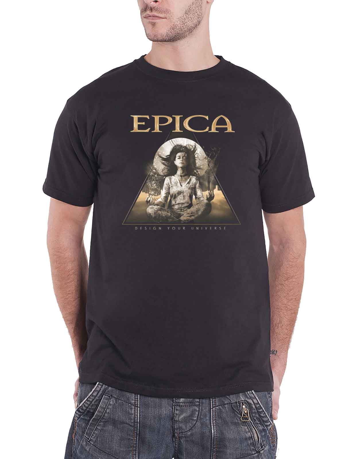 Epica T Shirt Design Your Universe Band Logo new Official Mens Black ...