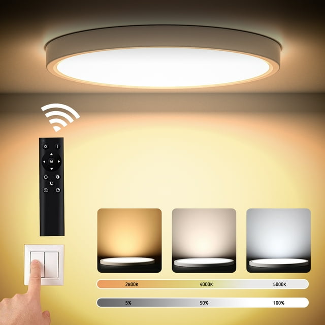 Epicflare LED Ceiling Light, 18 W Flat Round Ceiling Light, Colour ...