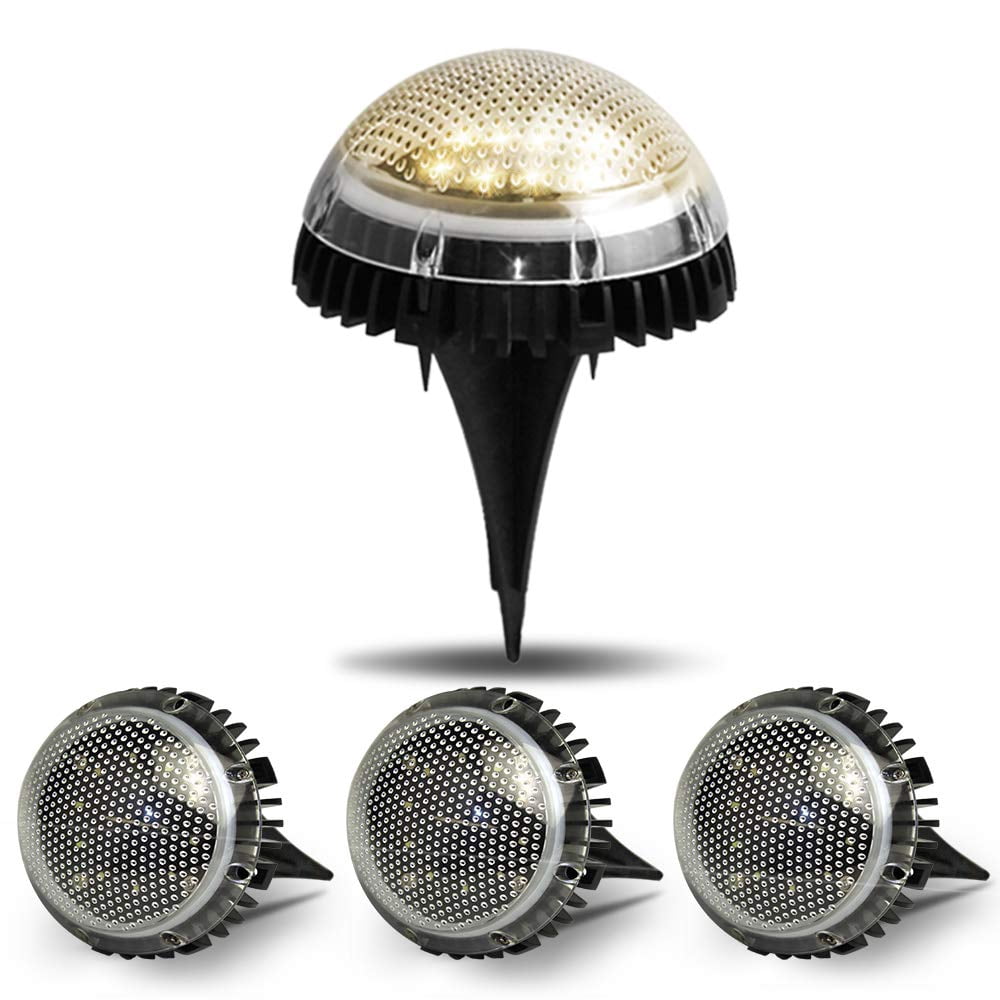 Epicgadget [4 Pack] Solar Powered Ground Lights, 8 LED Solar Garden ...