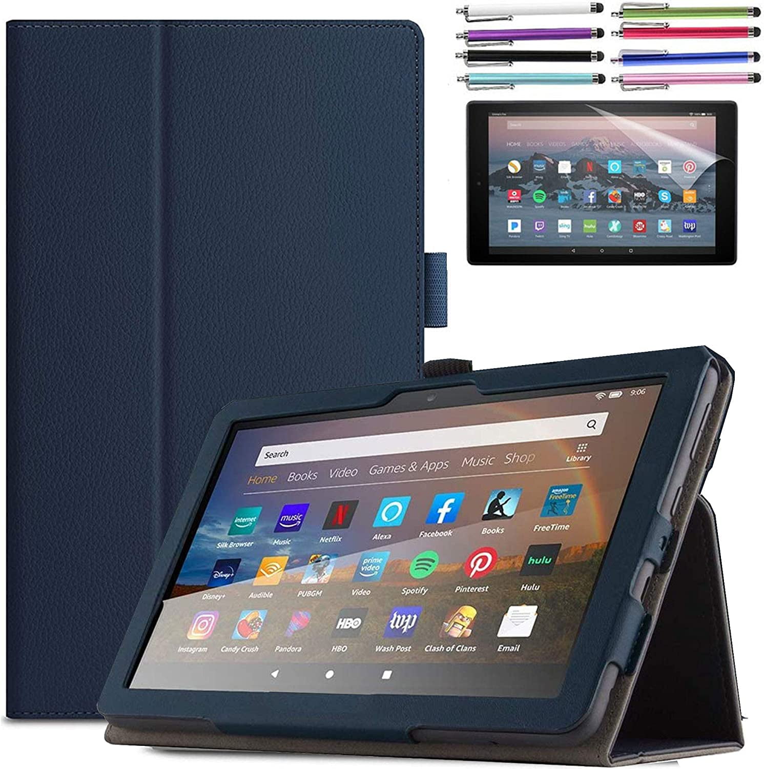Epicgadget 7" Folding Folio Tablet Case with Screen Protector & Stylus ...