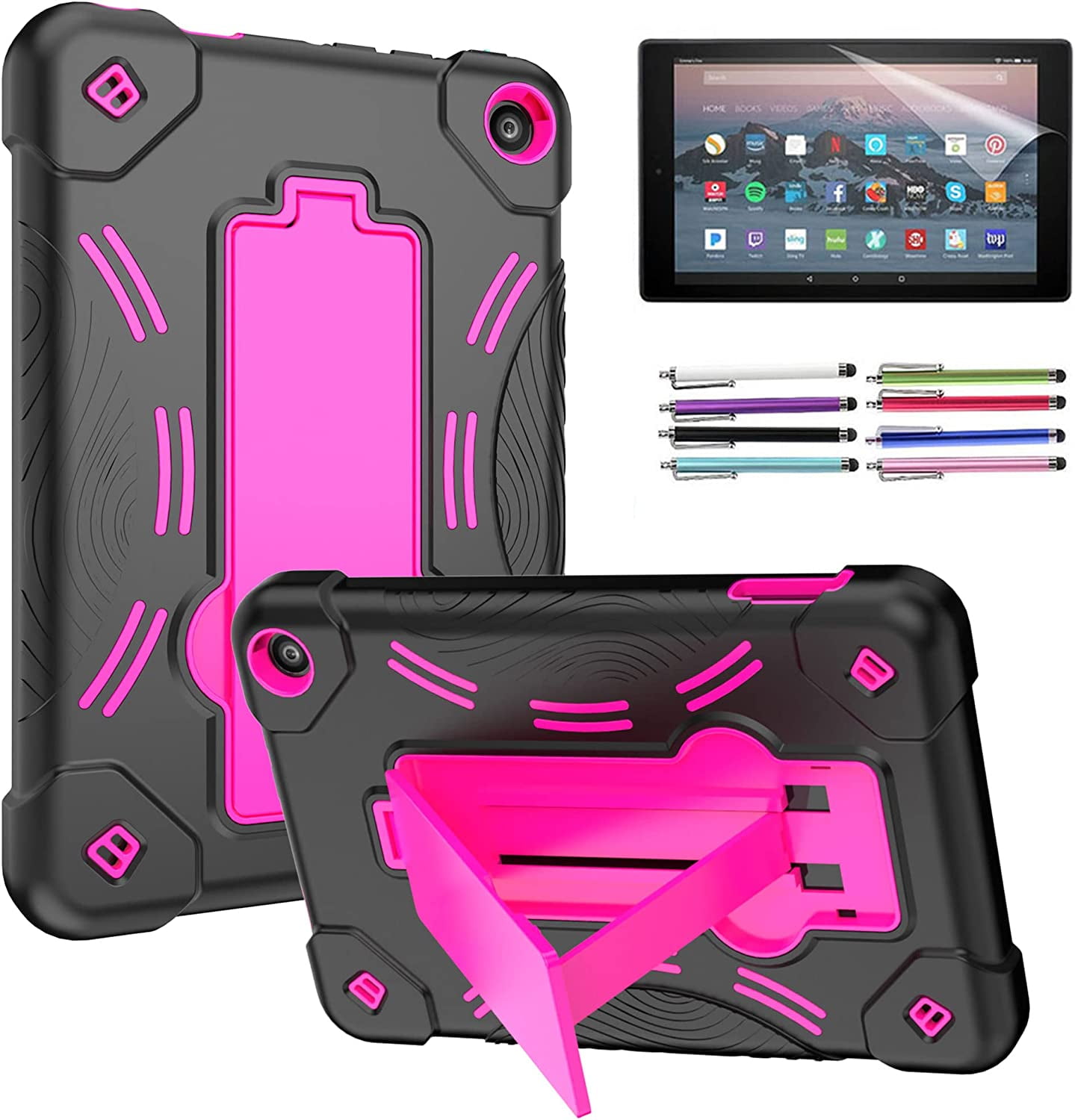 Epicgadget Hybrid Case for Fire 7 12th Gen 2022, Kickstand, Screen ...