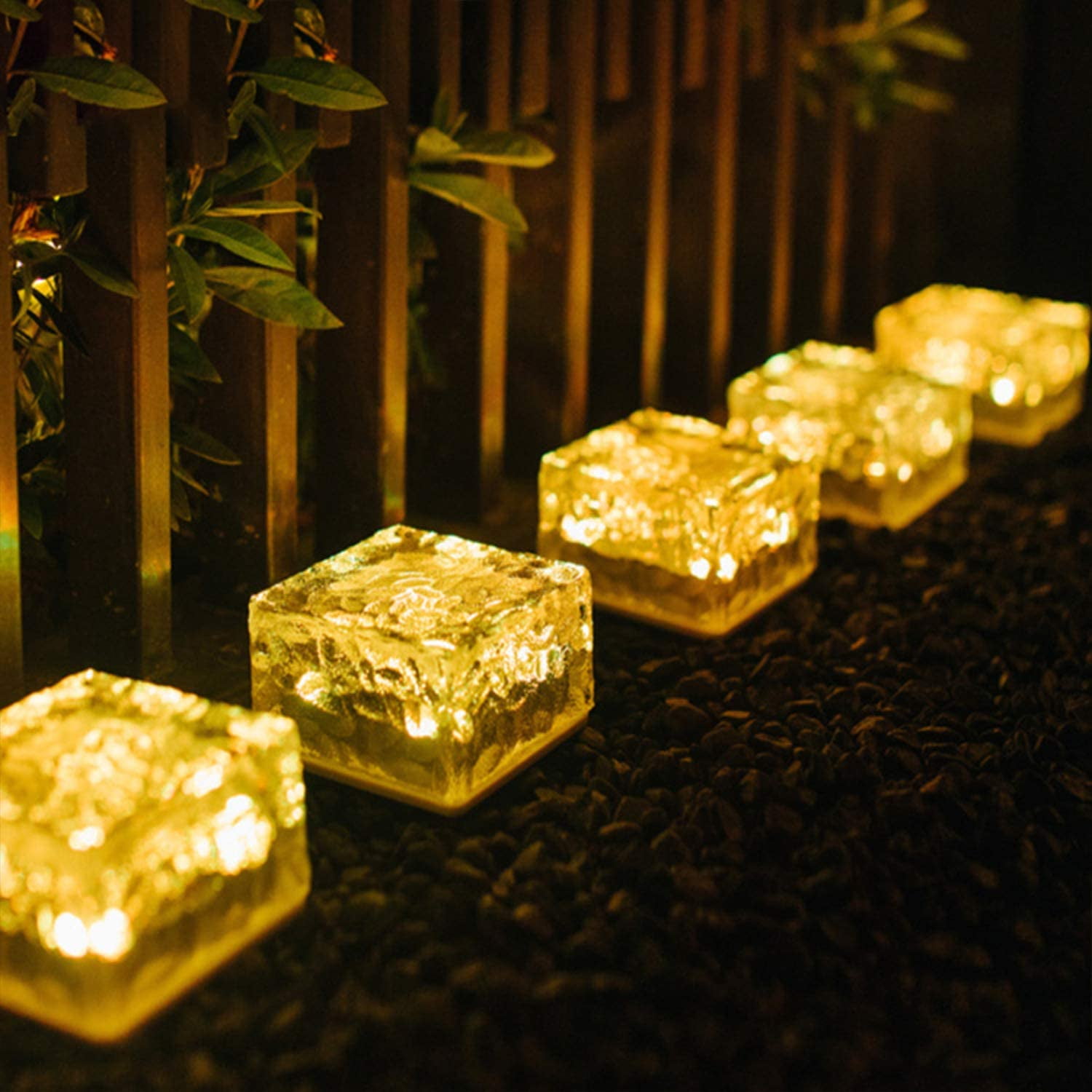 Epicgadget Solar Ice Cube Shaped Brick Light, 4x4x2.15 Inch Ice Cube ...