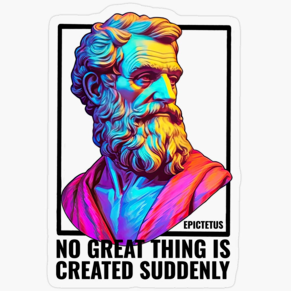 Epictetus Stoic Wisdom Perseverence Quote Transparent Stickerphone ...