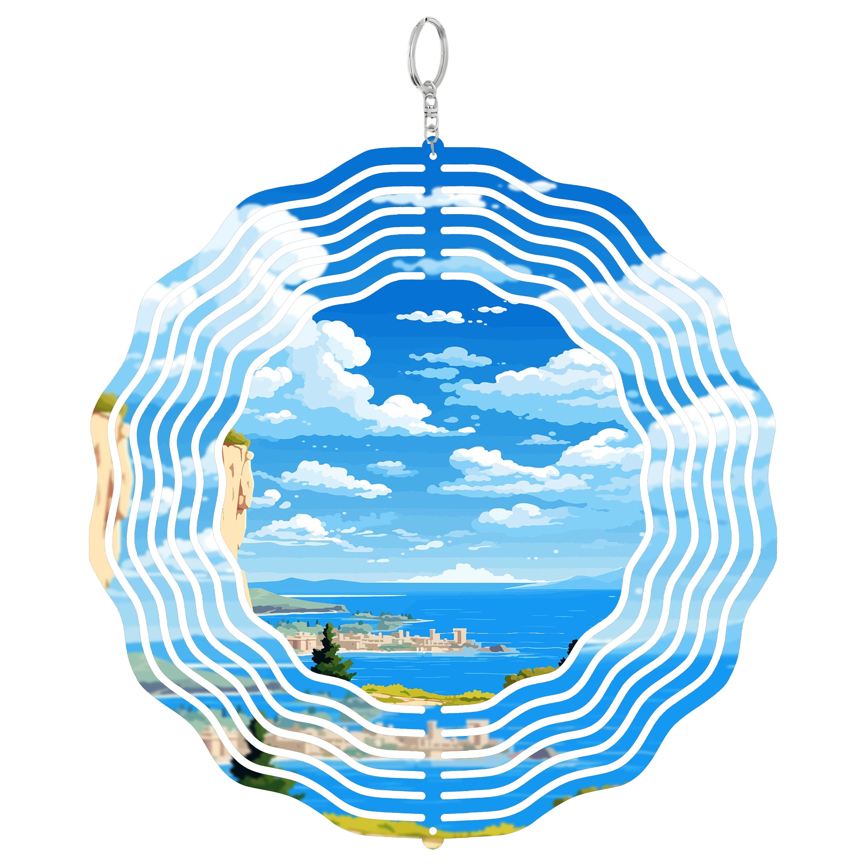 Epidaurus Ancient Theater 3D Wind Spinner Kinetic Hanging Art Outdoor ...