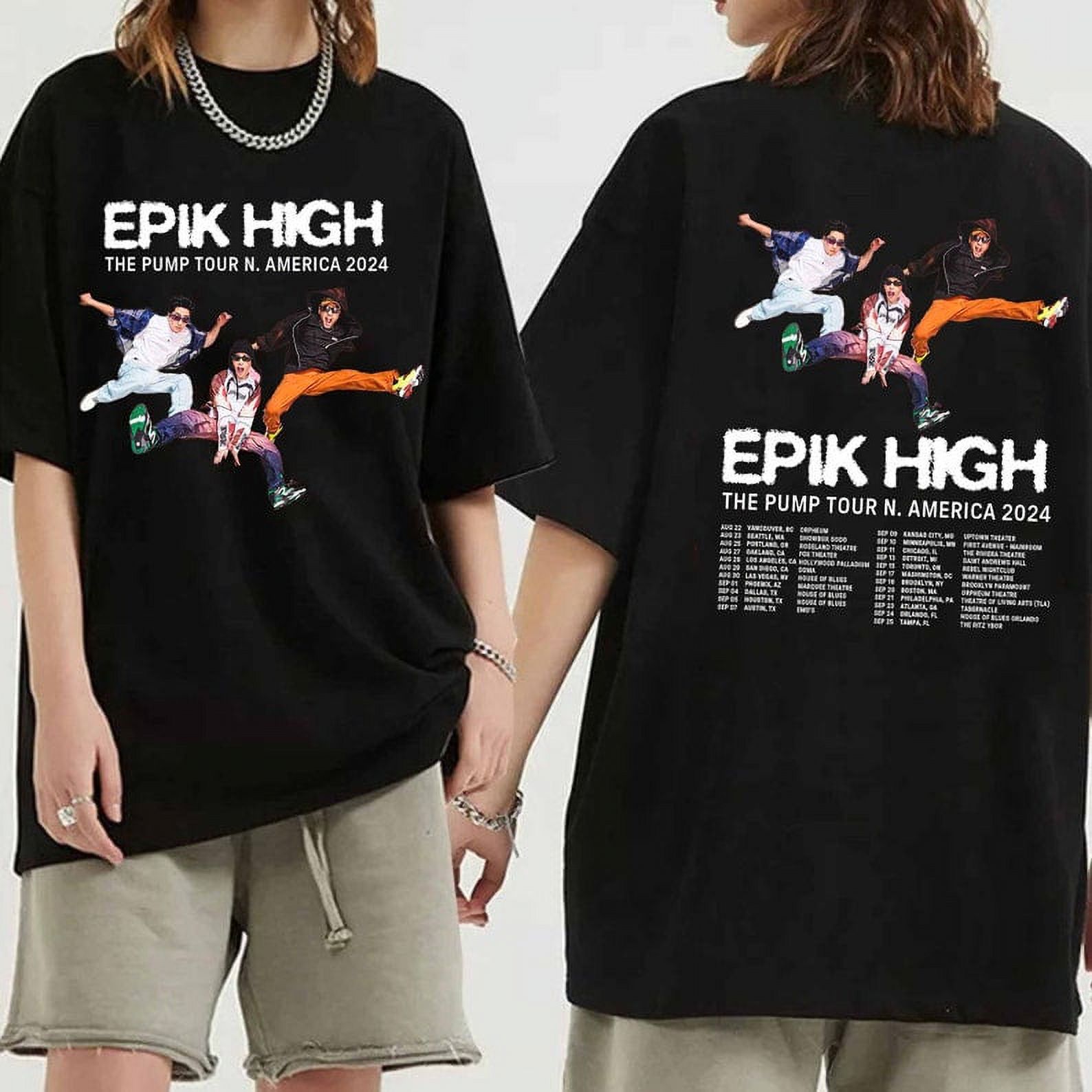 Epik High - The Pump North America Tour 2024 Shirt, Epik High Band Fan Shirt, Epik High 2024 ...