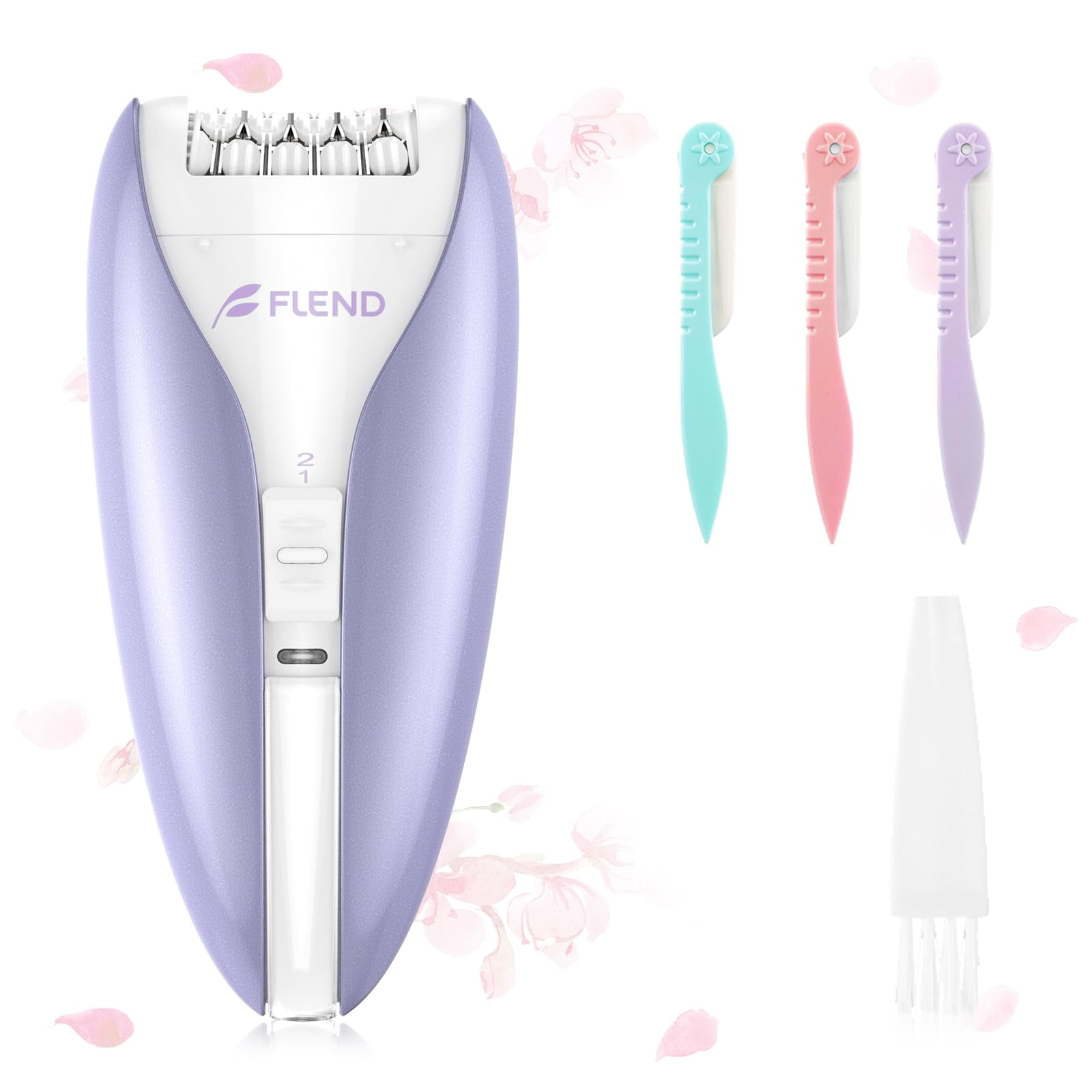 Epilator, Silent Smooth Glide Epilator for Women, 2 Speeds Facial Hair ...