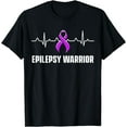 Epilepsy Awareness Heart Beat Epileptic Warrior Survivor T-Shirt ...