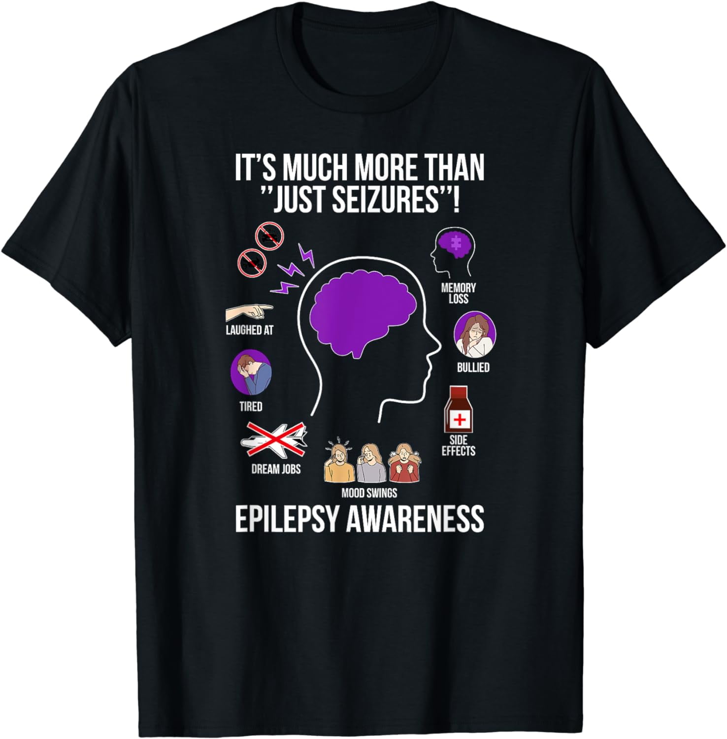 Epilepsy Awareness Month Epilepsy Warrior T-Shirt - Walmart.com