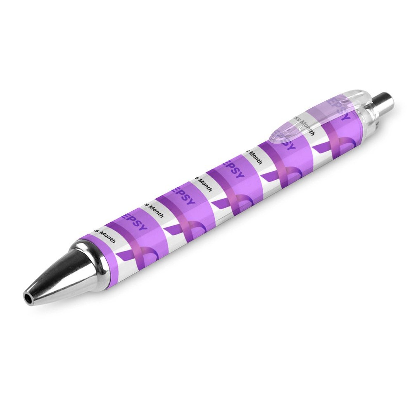 Epilepsy Awareness Month Purple Ribbon Ballpoint Pen Retractable Pens ...