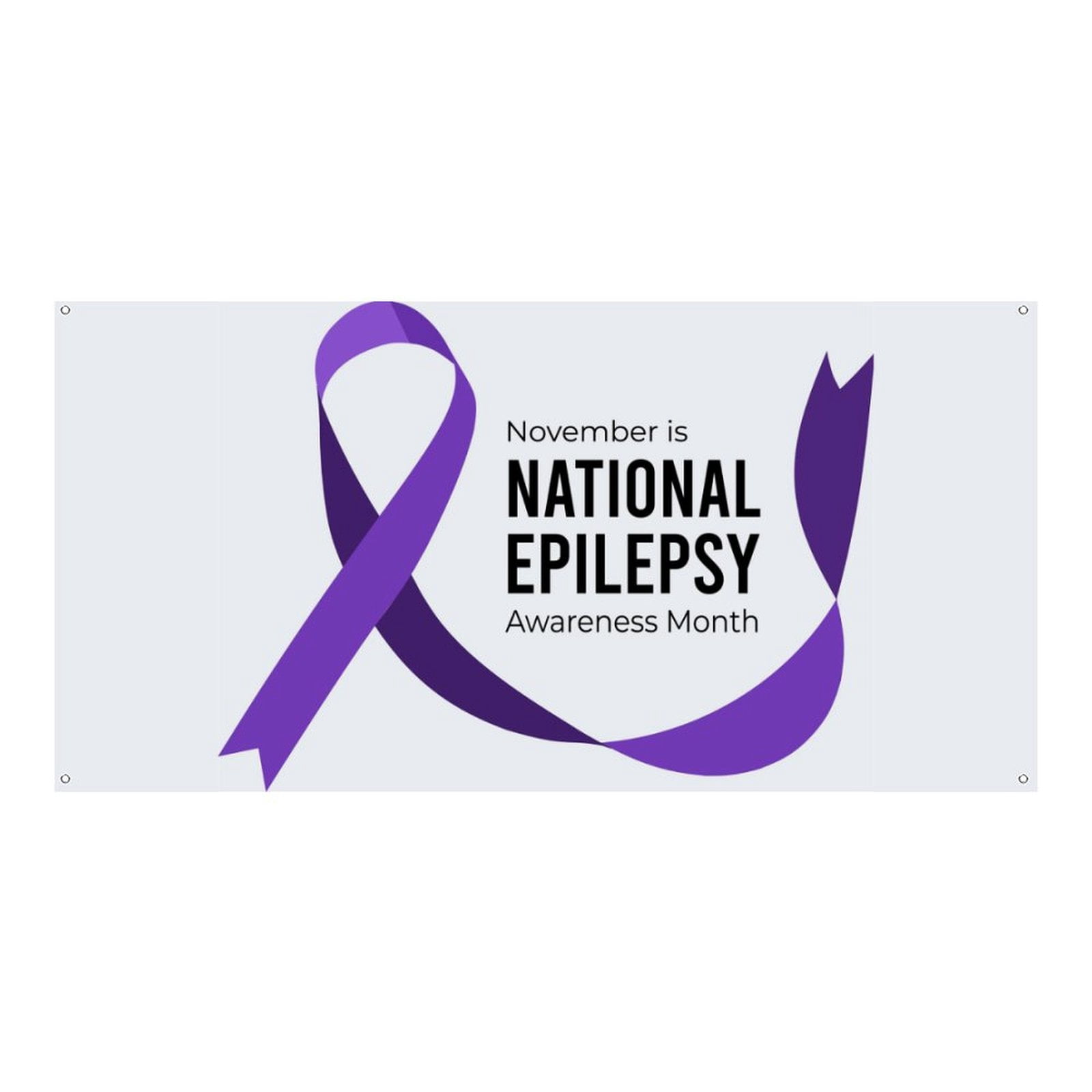 Epilepsy Awareness Month Purple Ribbon Banners Flag Hanging Backdrop ...