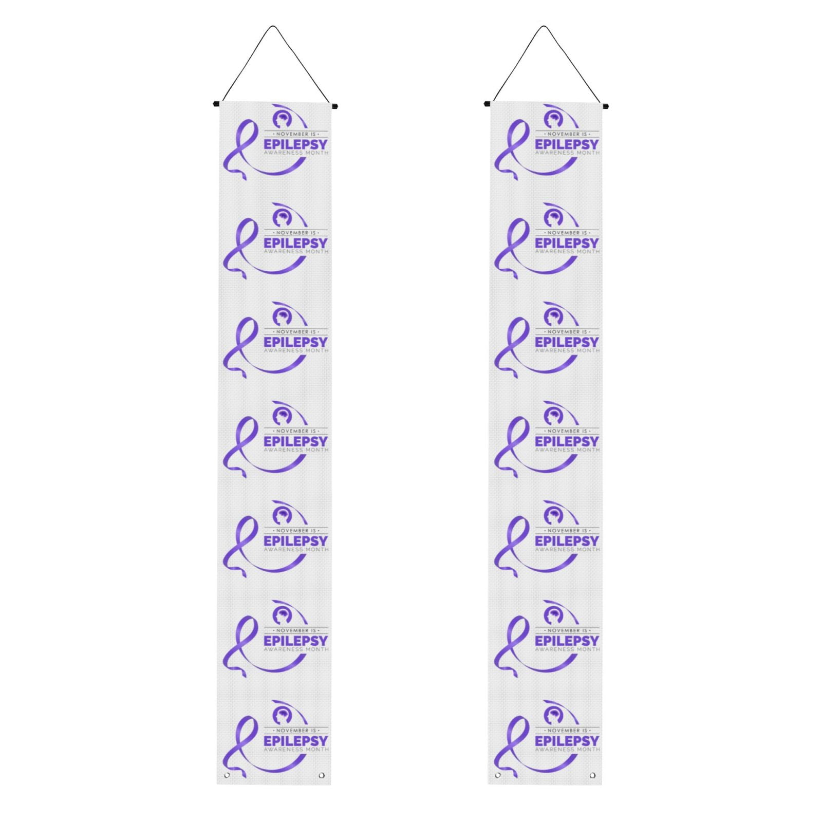 Epilepsy Awareness Month Purple Ribbon Door Banner Decor Porch Banner ...