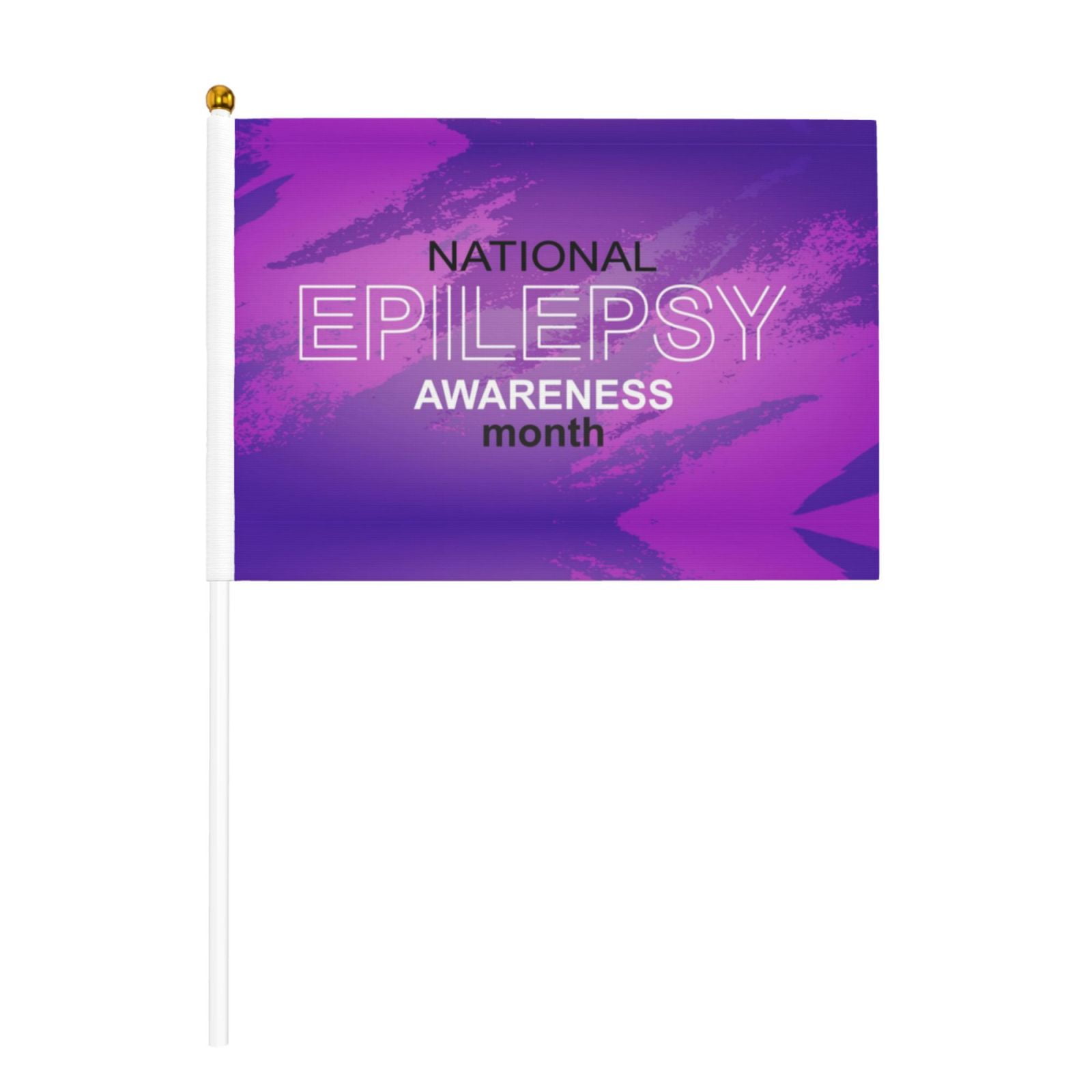 Epilepsy Awareness Month Purple Ribbon Flag Small Mini Hand Held Flags ...