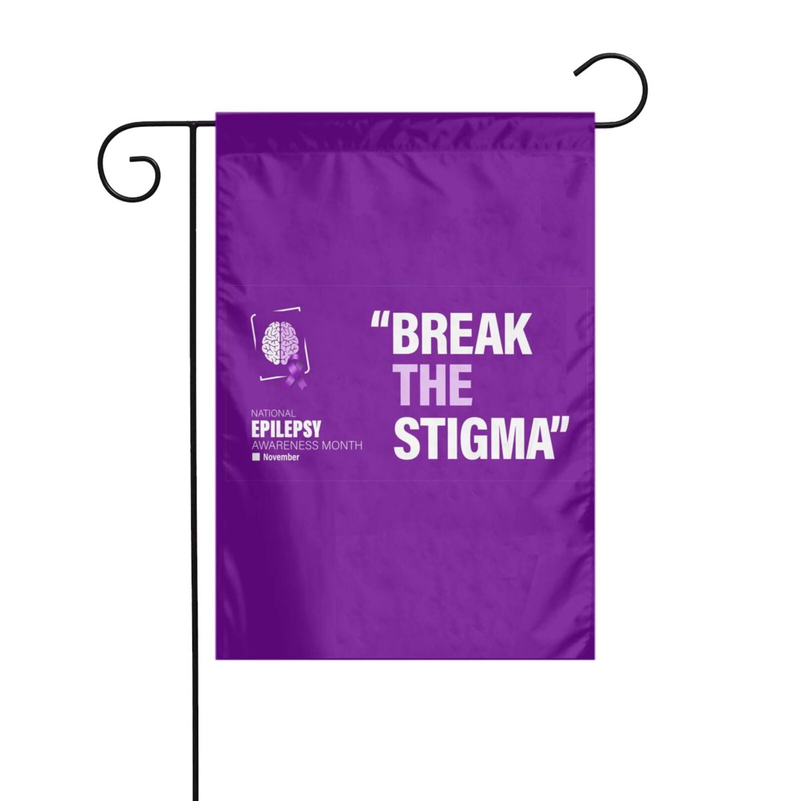 Epilepsy Awareness Month Purple Ribbon Garden Flag Double Sided Yard ...