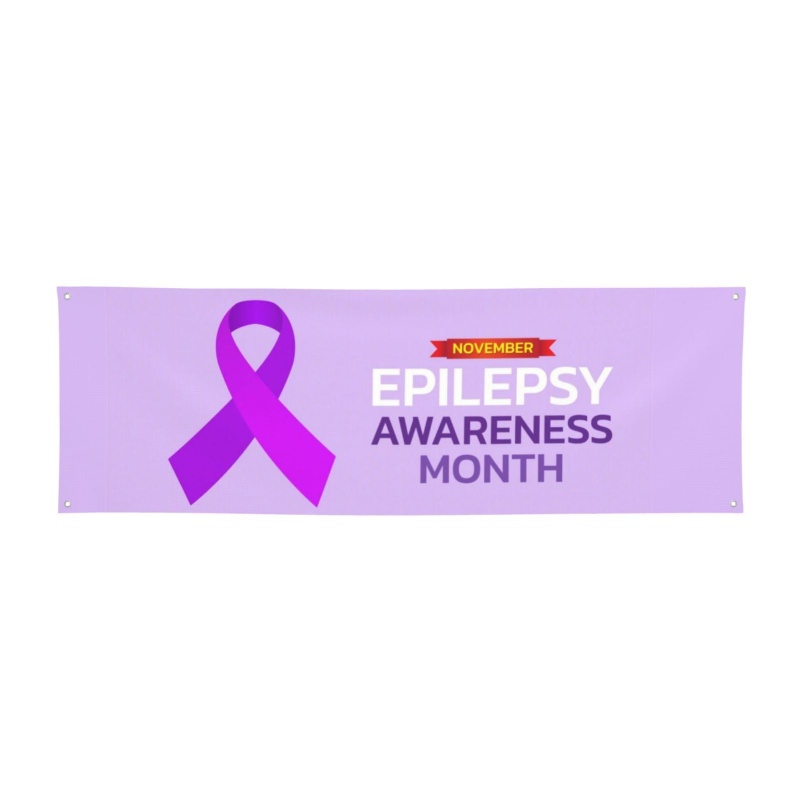 Epilepsy Awareness Month Purple Ribbon Large Banner Party Decorations ...