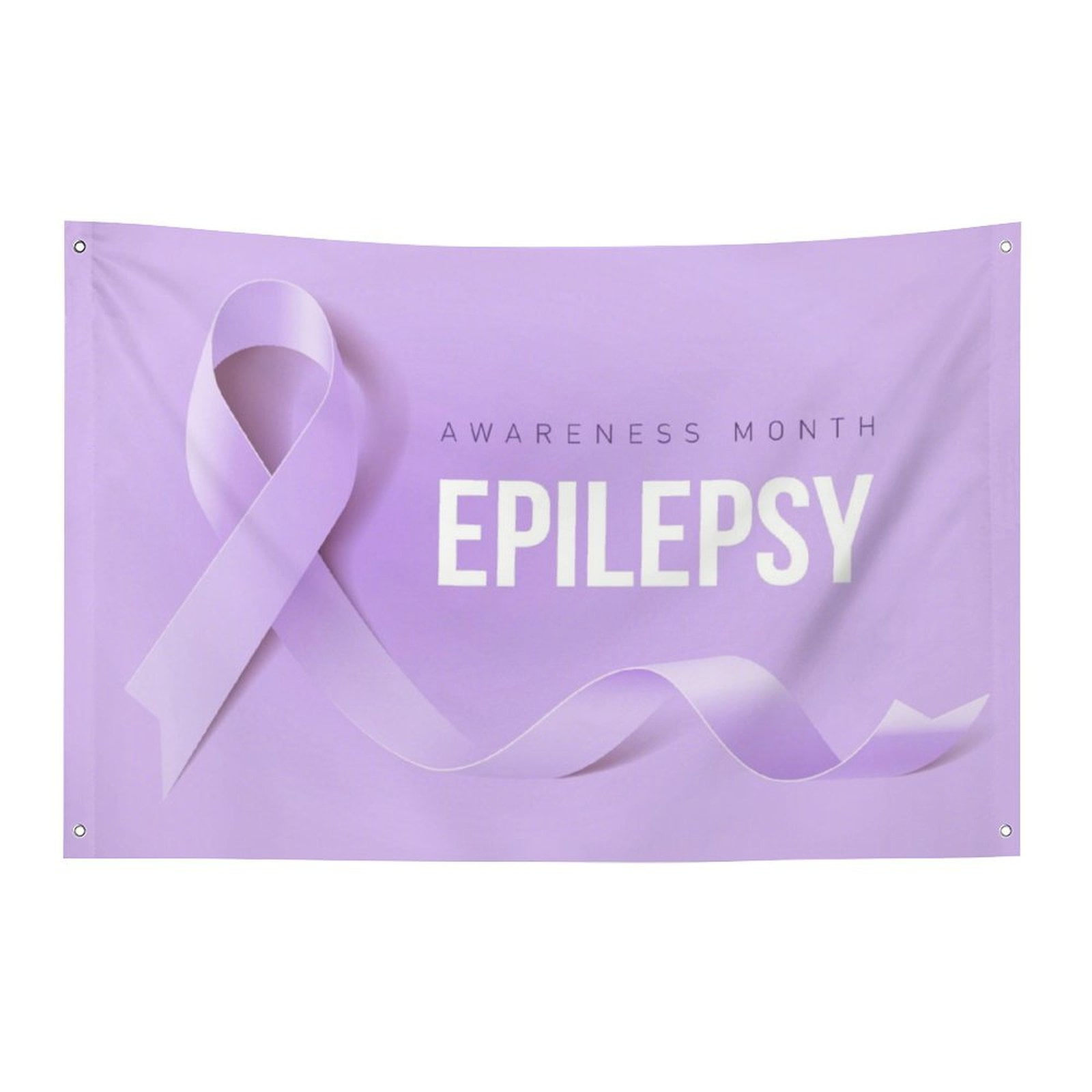 Epilepsy Awareness Month Purple Ribbon Tapestry Banner Backdrop Flag ...