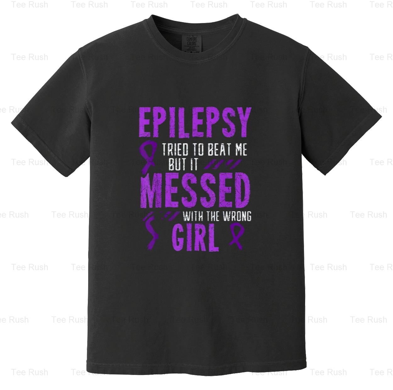 Epilepsy Warrior Day Funny Epileptic Girl Purple Survivor Awareness ...