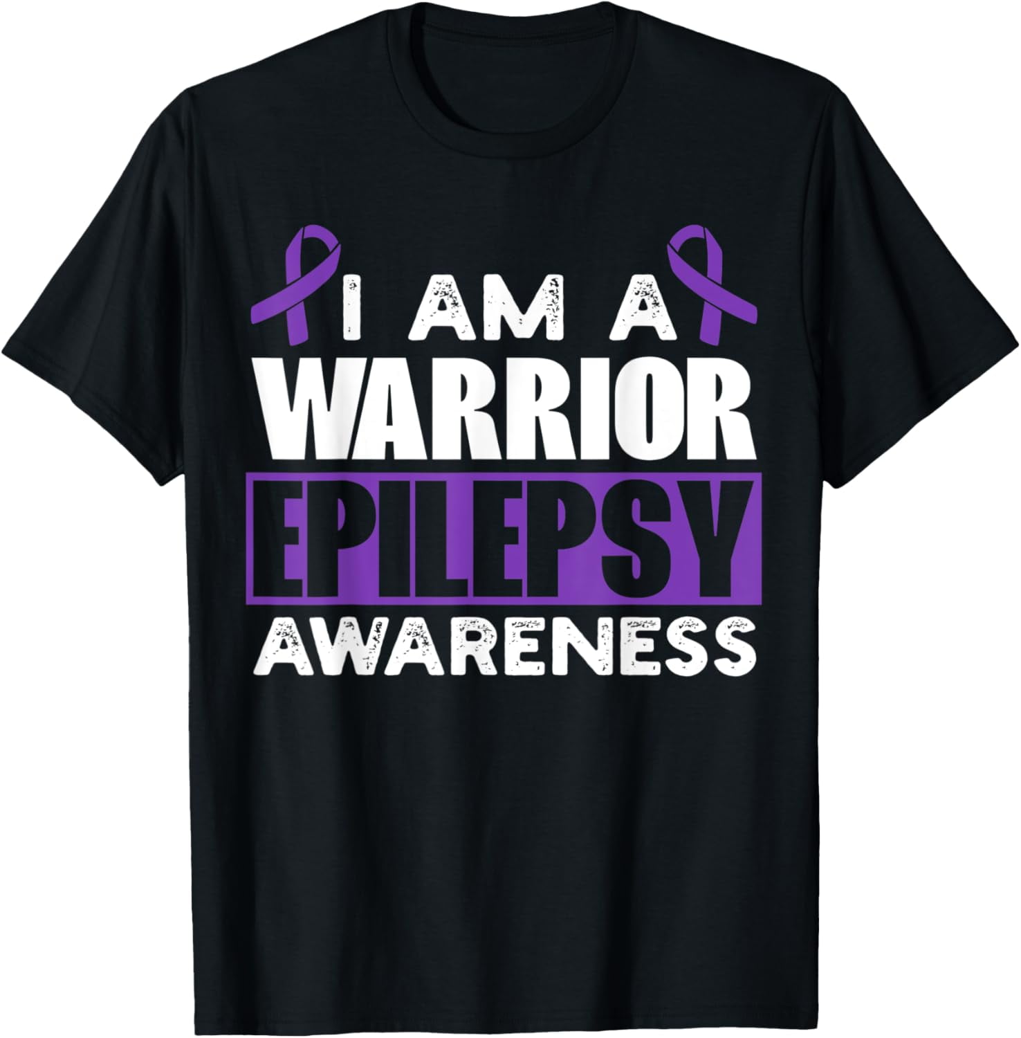 Epilepsy Warrior Epilepsia Seizure Disorder Epileptic Purple T-Shirt ...