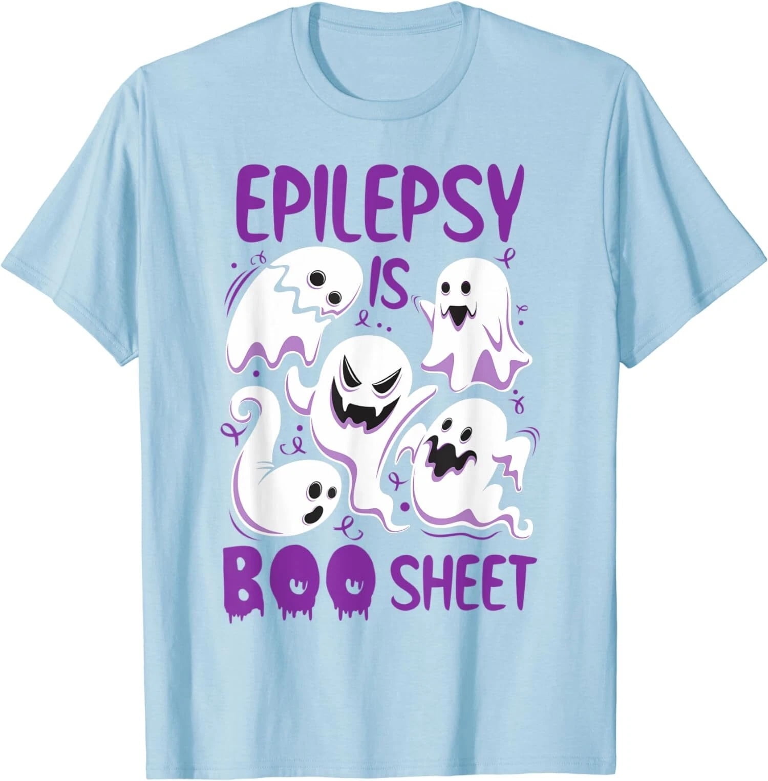 Epilepsy is Boo Sheet Purple Boos Funny Halloween Unisex T-Shirt ...