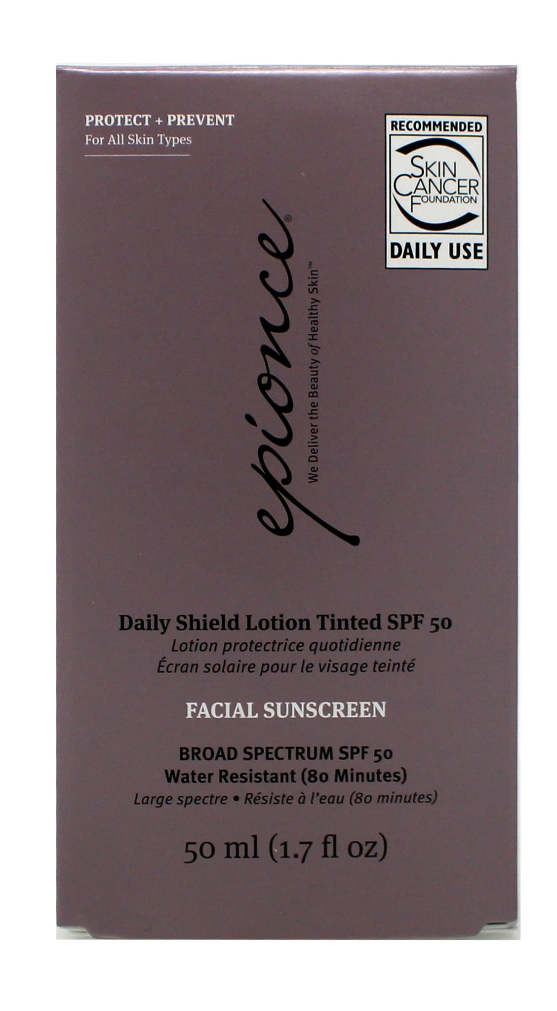 Epionce Daily Shield Tinted SPF 50 Waterproof Broad-Spectrum Sunscreen ...