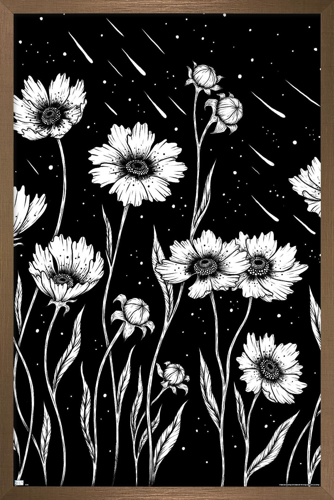 Episodic Drawing - Midnight Golden Waves Wall Poster, 14.725" x 22.375 ...