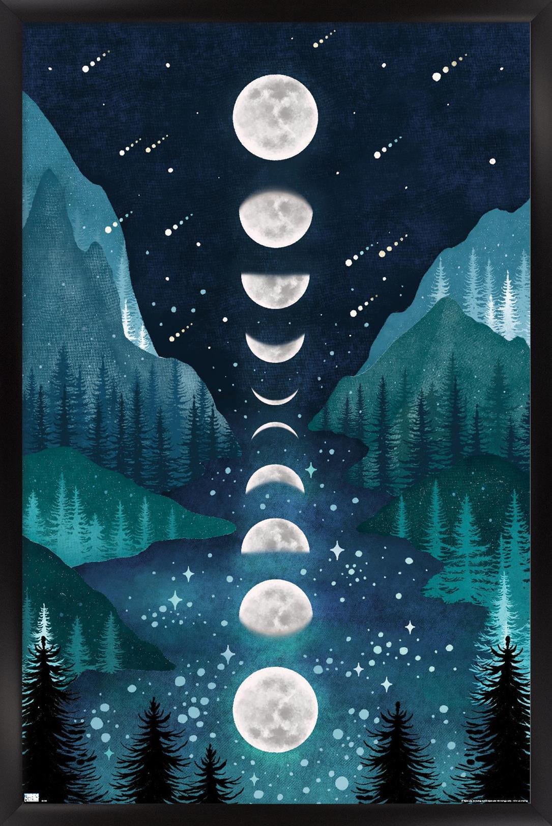 Episodic Drawing - River And Sky Wall Poster, 14.725" x 22.375" Framed ...
