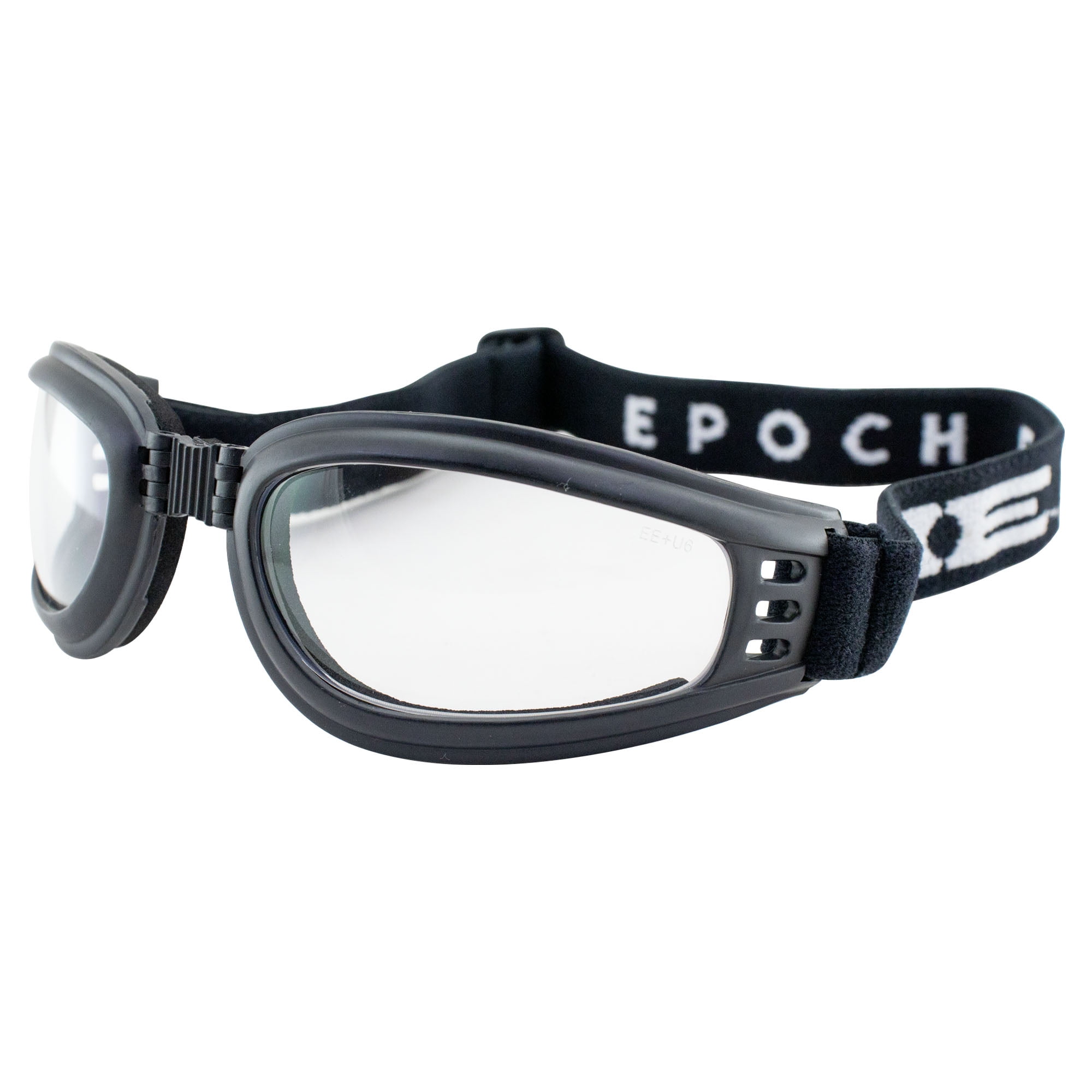 Epoch Eyewear Folding Padded Motorcycle Goggle with Clear Lens ...