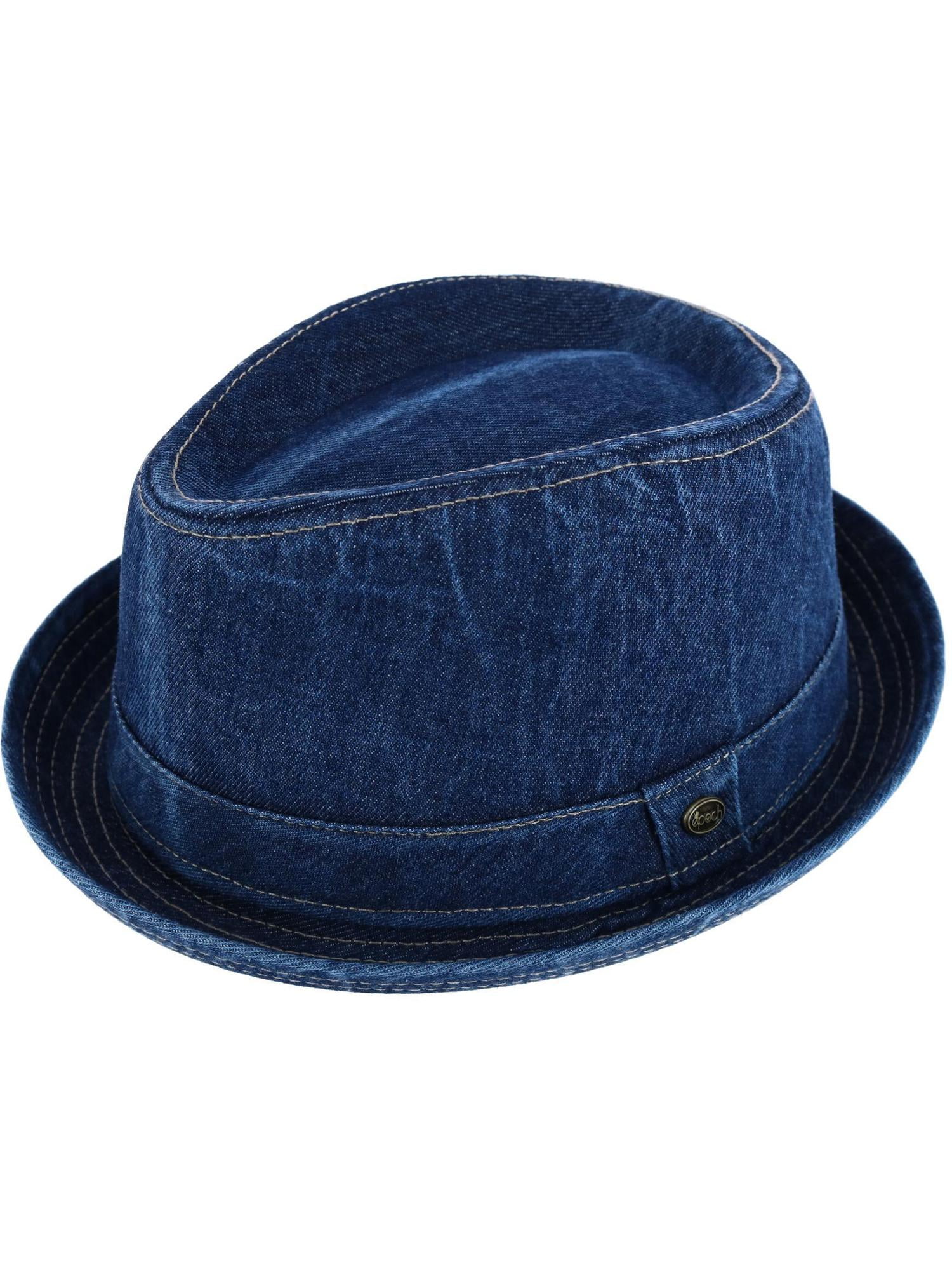 Epoch Hats Company Washed Denim Cotton Fedora Hat (Men) - Walmart.com