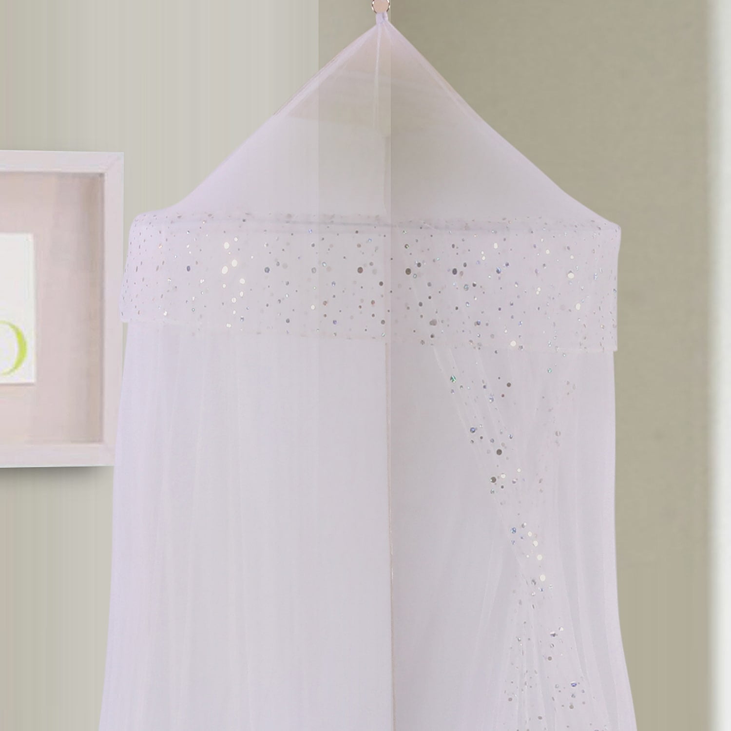 Epoch Hometex, Inc. Sheer Galaxy Collapsible Hoop Kids Bed Canopy White ...