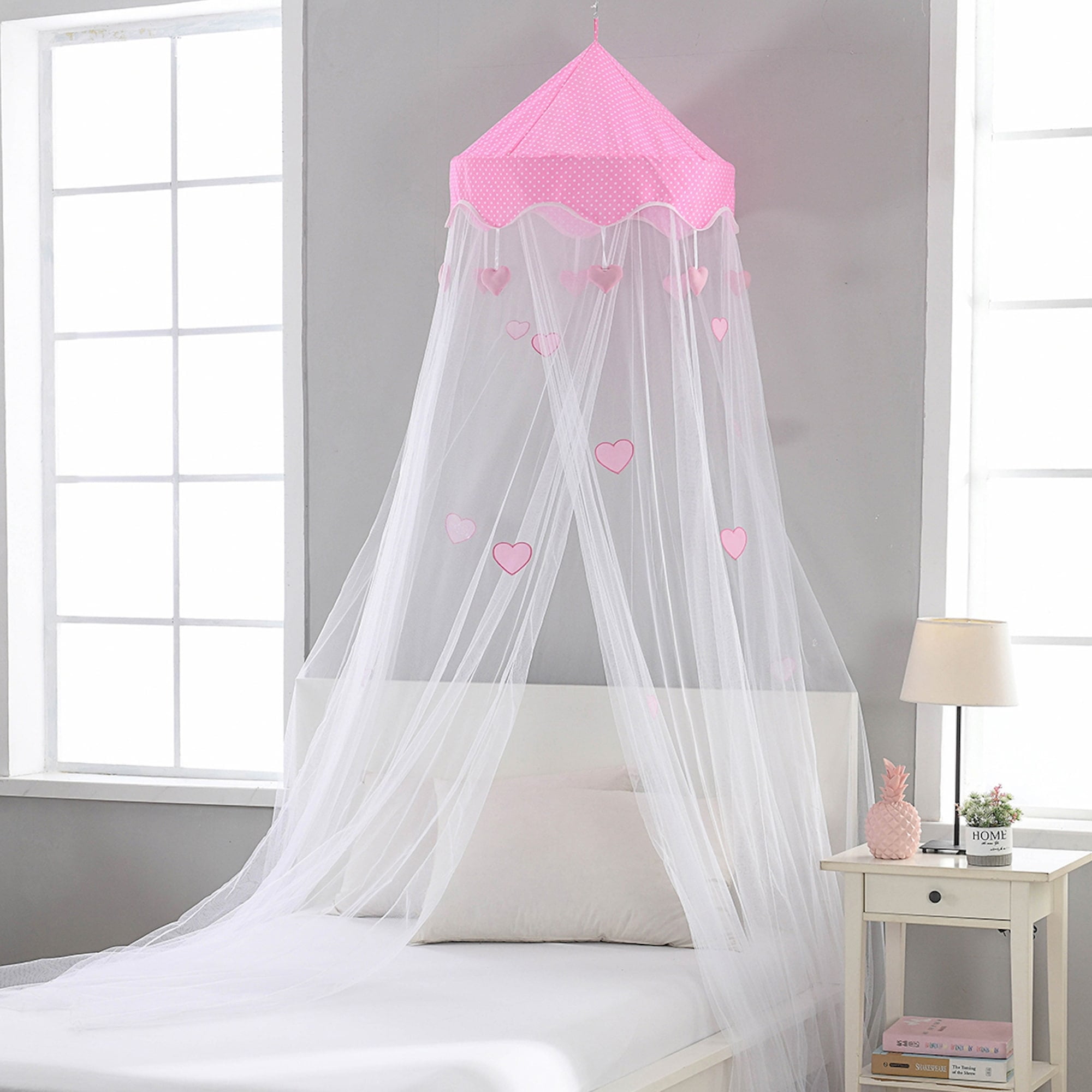 Epoch Hometex, Inc. Sweetheart Round Collapsible Pink Heart Hoop Sheer ...