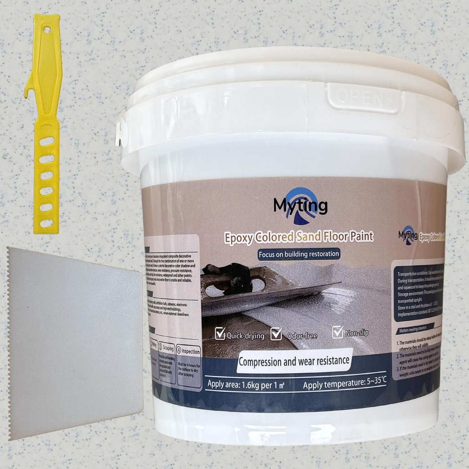 Epoxy Colored Sand Floor Paint, Epoxy Floor Paint High Gloss Marble ...