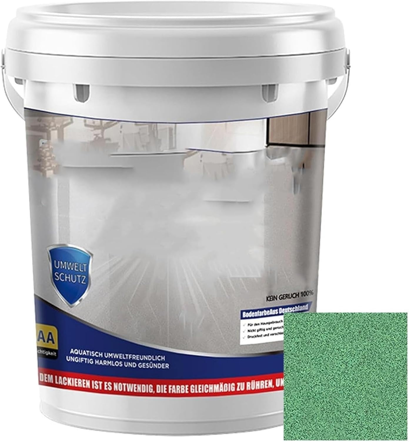 Epoxy Colored Sand Floor Paint, High Gloss Marble Effect Garage Coating ...