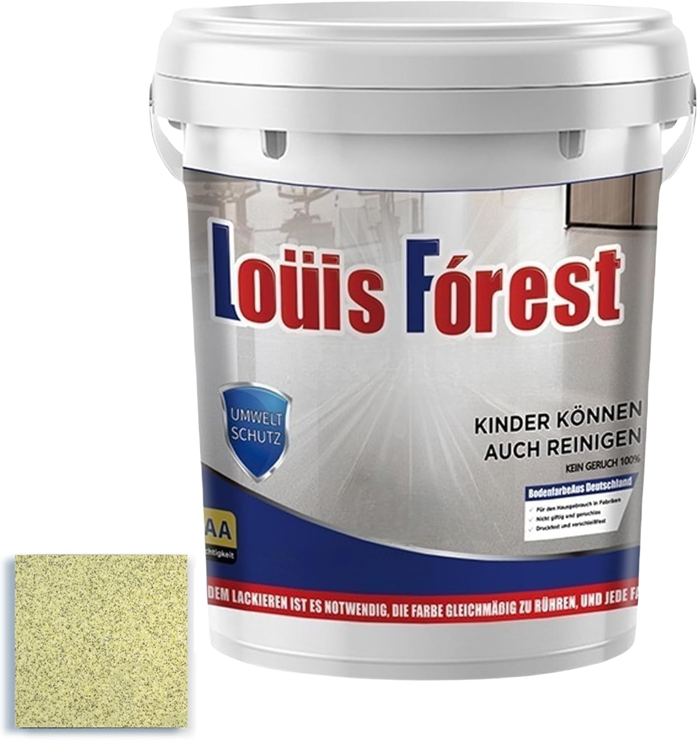 Epoxy Colored Sand Floor Paint, Louis Forest High Gloss Effect Epoxy ...
