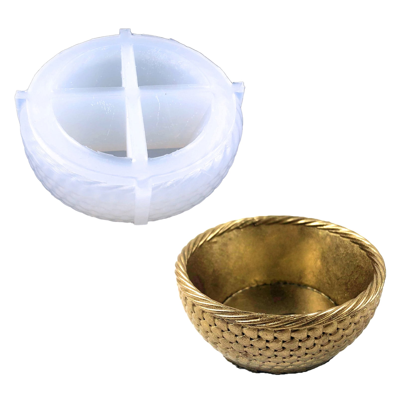 Epoxy Crystal 3D Anniversary Pattern Bowl Storage Box Mold for Soap ...