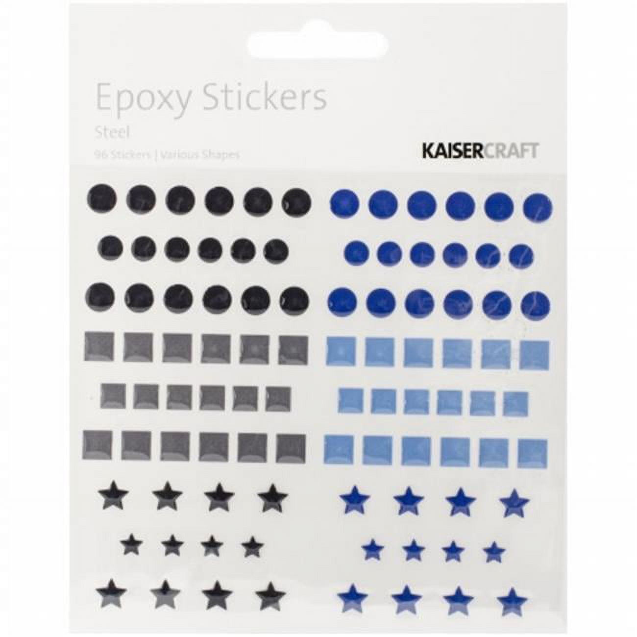 Epoxy Dots & Shapes Stickers-Steel - Walmart.com