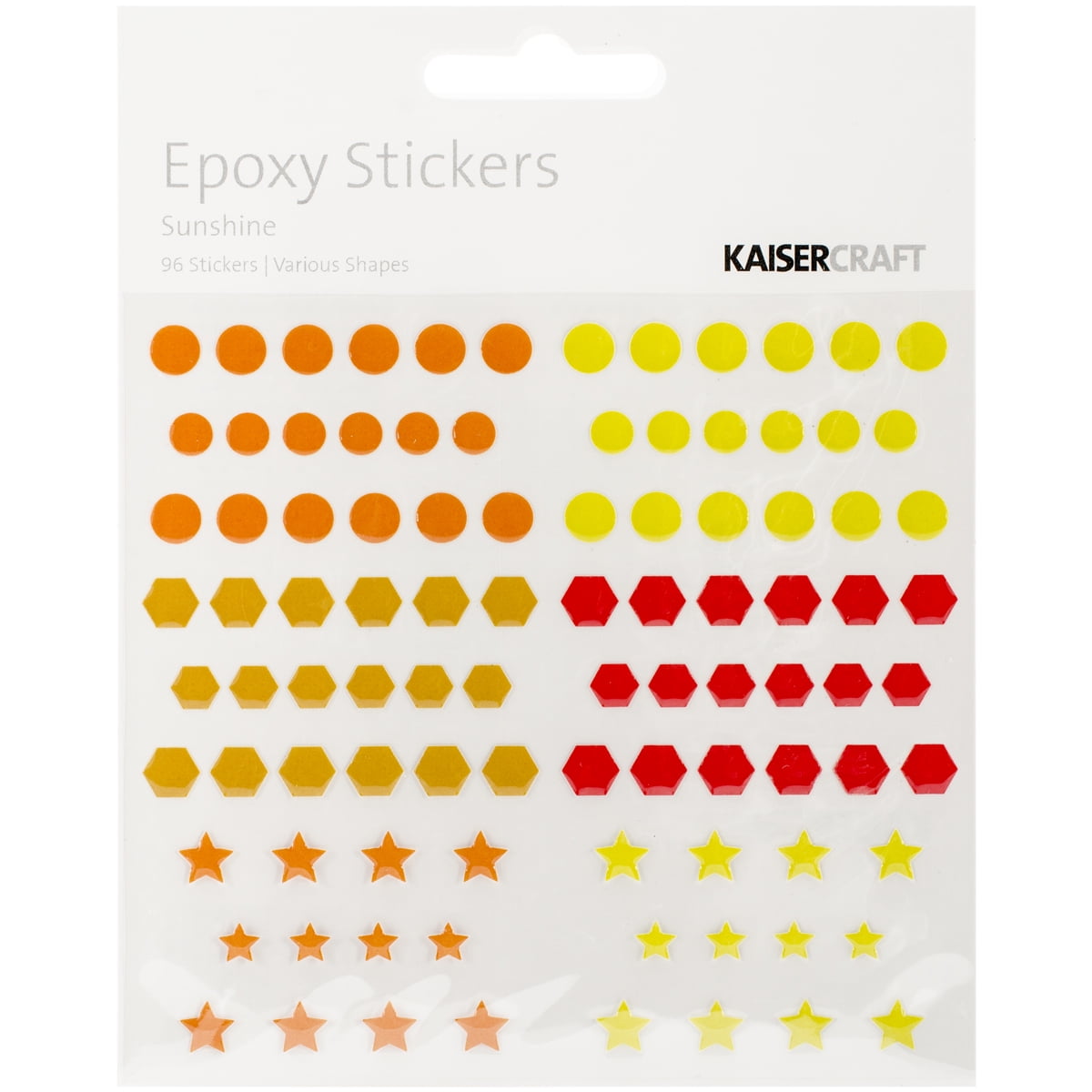Epoxy Dots & Shapes Stickers-Sunshine - Walmart.com
