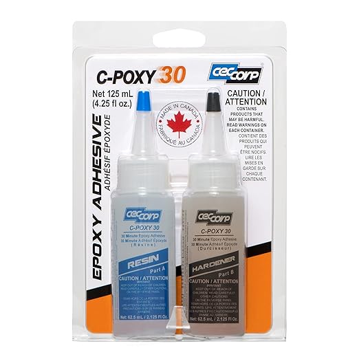 Epoxy Glue Adhesive C-POXY 30 by CECCORP (4.25 Oz Combined) – Medium ...