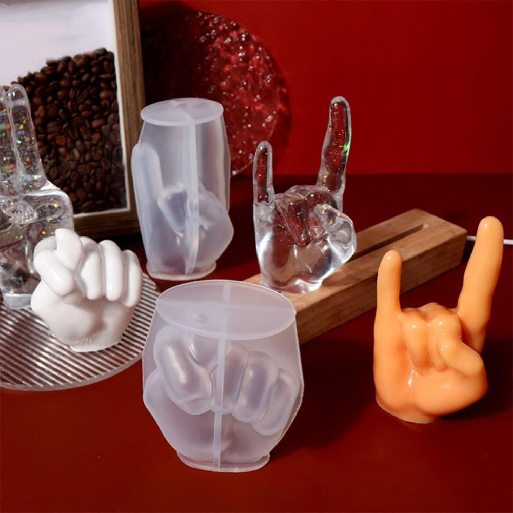 Epoxy Hand Mould Hand Gesture Silicone Mold Rings Display Holder Multi ...