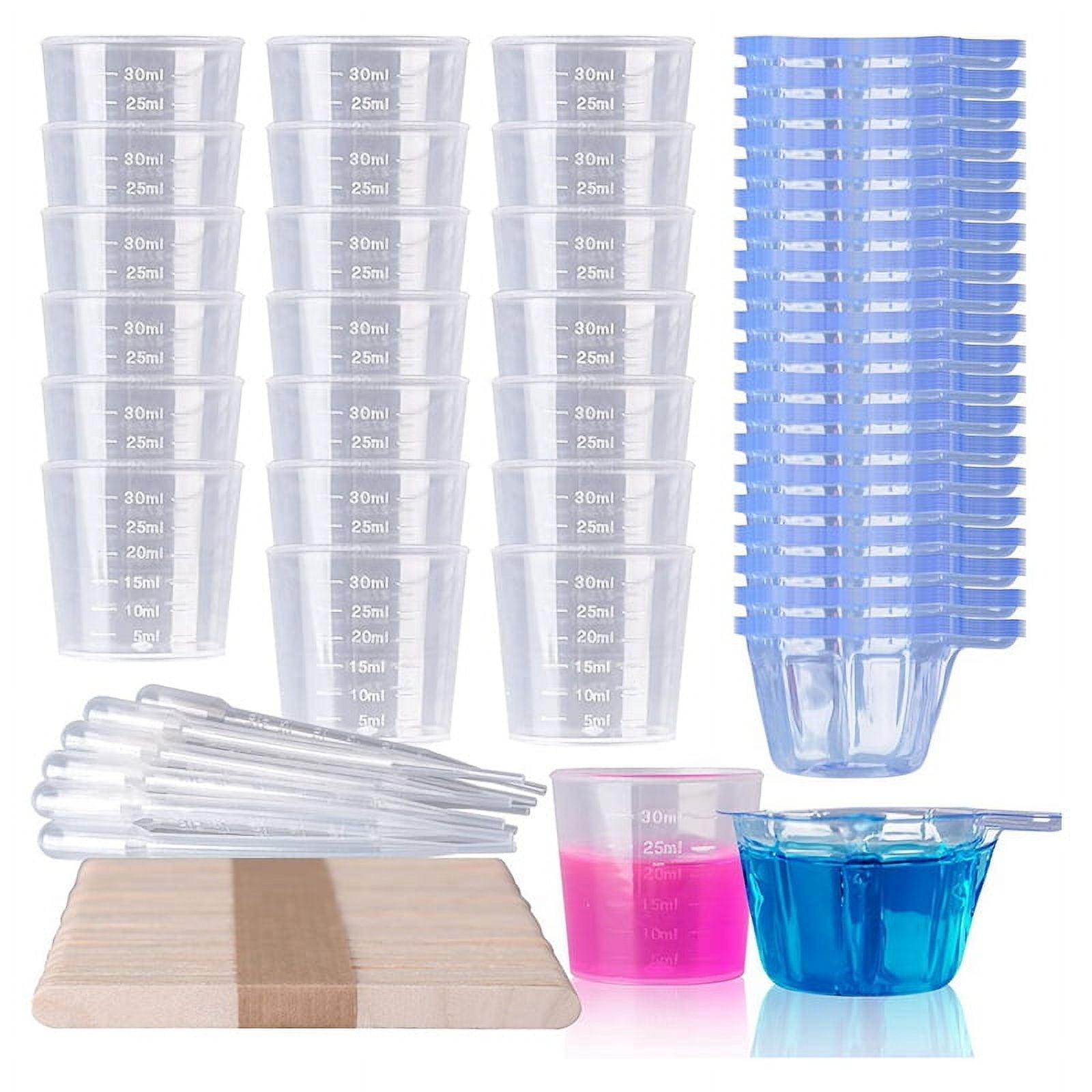 Epoxy Mixing Cups Kit,200Pcs, Plastic, 30Ml Disposable Measuring Cups ...