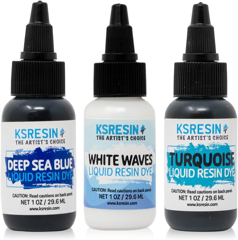 Epoxy Ocean Waves Colorant Kit | White Waves, Turquoise Blue, Deep Sea ...