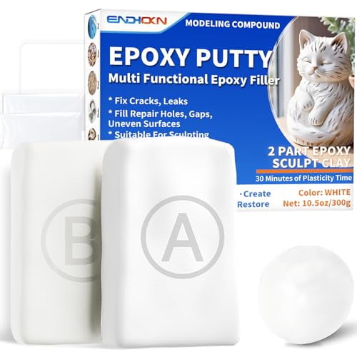 Epoxy Putty, 10.5oz White Putty Stick Fix Leaks, Cracks and Fill Holes ...