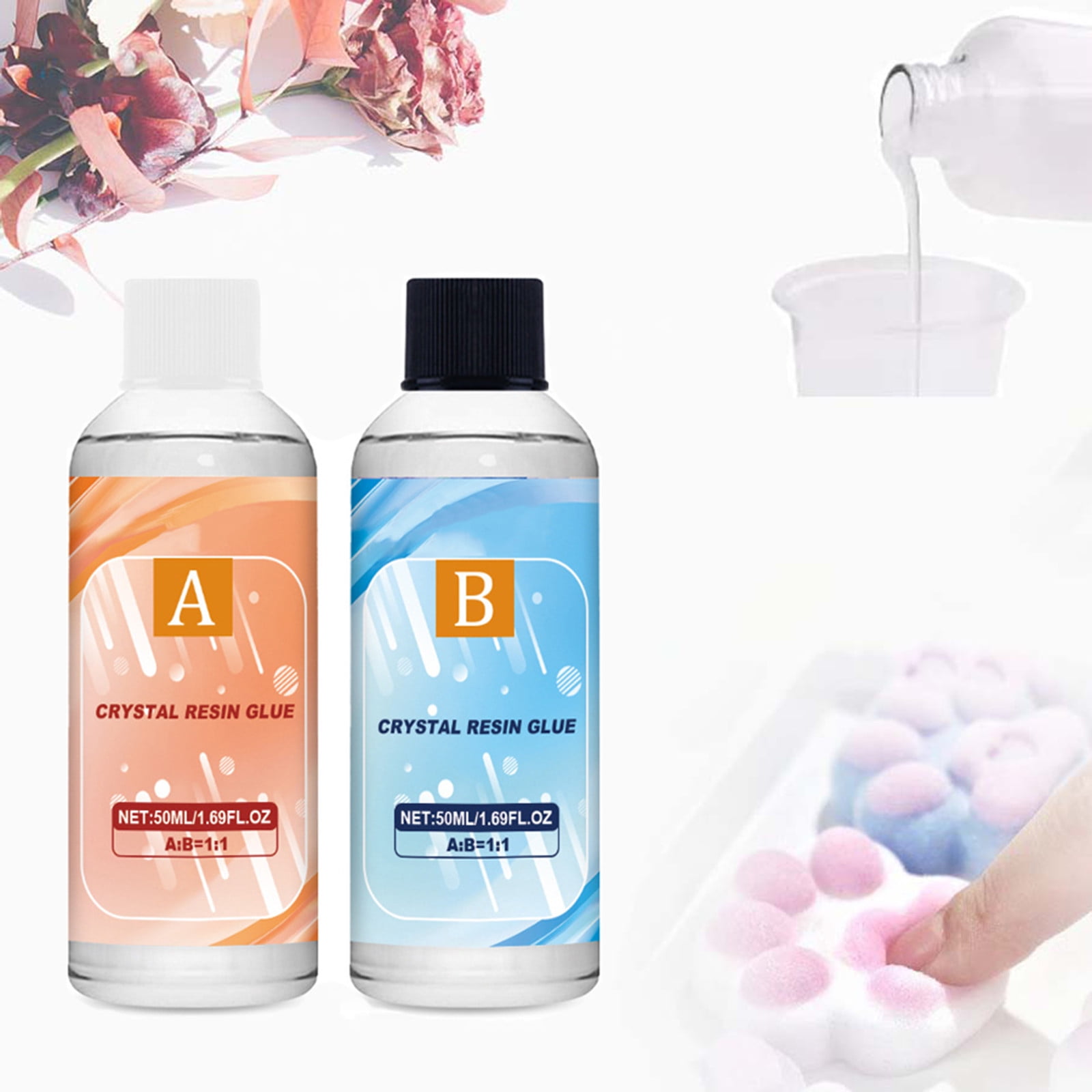 Epoxy Resin,100ml Epoxy Resin Kit for Beginner,Resin Art Kits Clearance ...