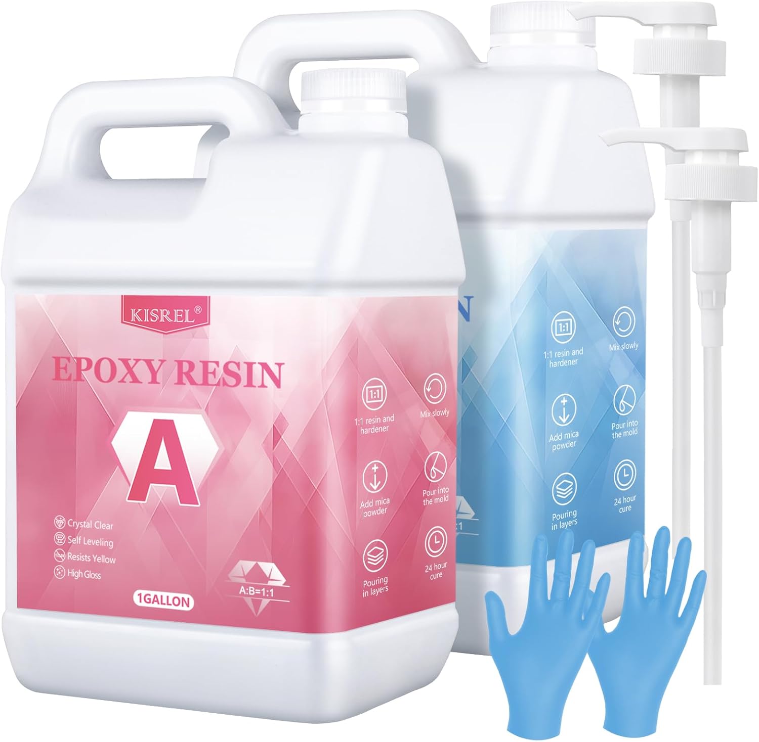 Epoxy Resin 2 Gallon - Crystal Clear Epoxy Resin Kit - No Yellowing No ...
