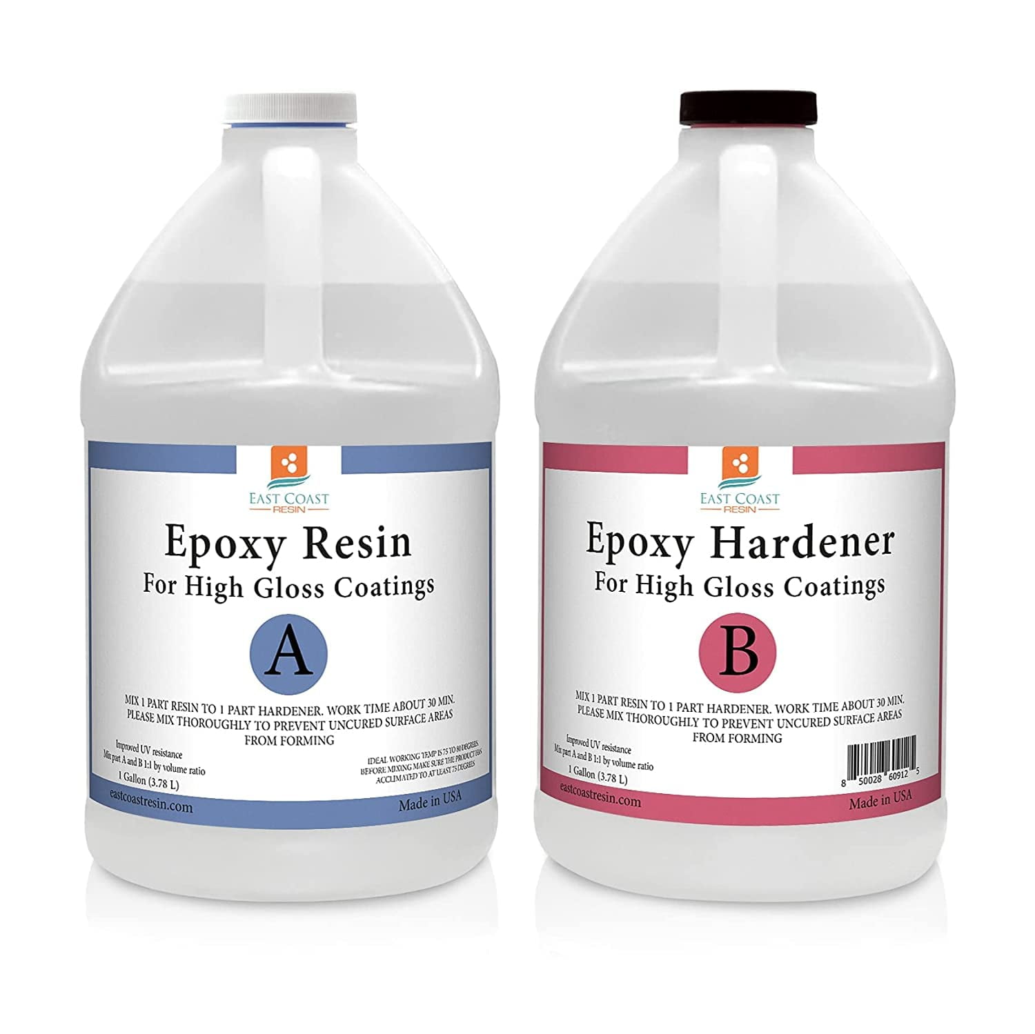 Epoxy Resin 2 Gallon Kit | 1:1 Resin and Hardener for High Gloss ...
