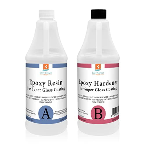 Epoxy Resin 64 Oz Kit | 1:1 Crystal Clear Resin and Hardener for Super ...
