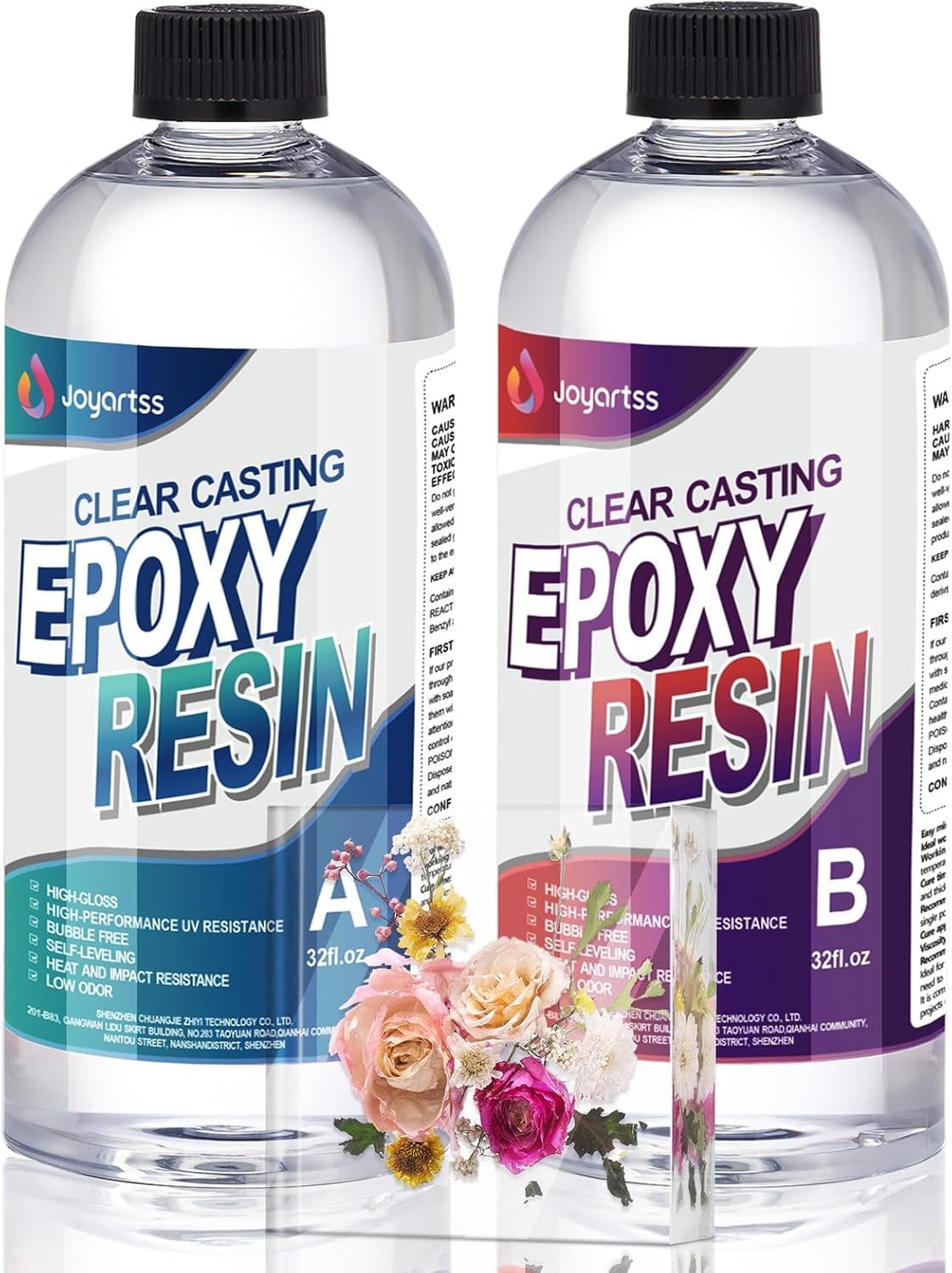 Epoxy Resin Crystal Clear 64OZ, No Yellowing No Bubble Resin and ...
