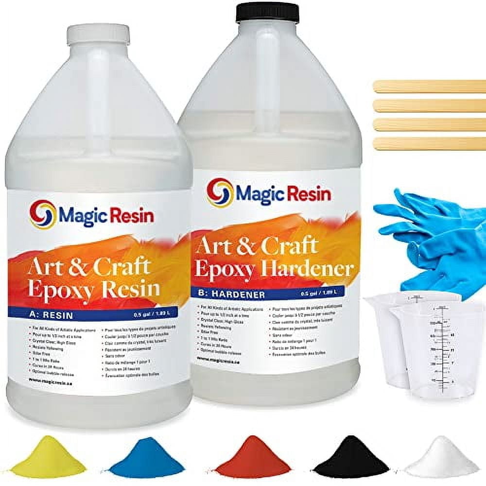 Epoxy Resin Kit for Art & Craft | 1 Gallon(128oz) | Odorless | Crystal ...